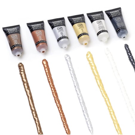 Set culori acrilice metalice 6x22ml Basics Liquitex - PictorShop