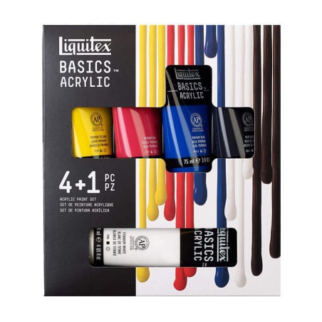 Set culori acrilice 4x75ml + 1 Basics Liquitex - PictorShop