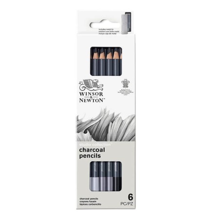 Set 6 creioane carbune Winsor Newton - PictorShop