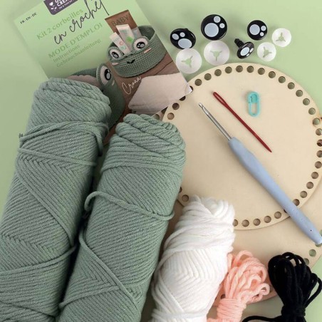 Kit crosetat 2 cosuri broasca Graine Creative - PictorShop