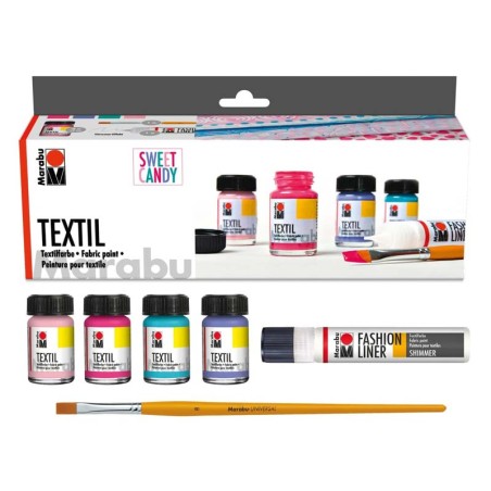 Set culori textile Sweet Candy Marabu - PictorShop