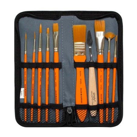 Trusa 10 pensule Acrylic Simply Daler Rowney - PictorShop