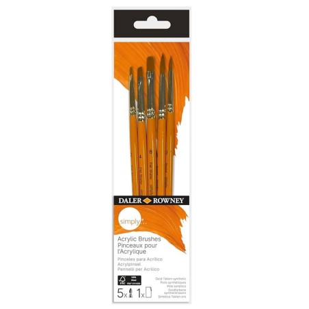 Set 5 pensule II Acrylic Simply Daler Rowney - PictorShop