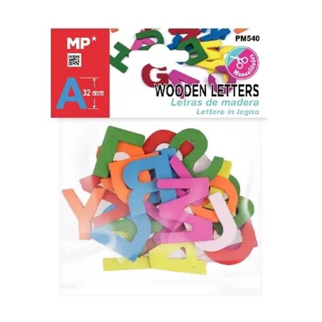 Set litere colorate lemn 3.2cm Main Paper - PictorShop