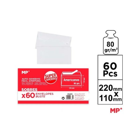 Set 60 plicuri albe DL Main Paper - PictorShop